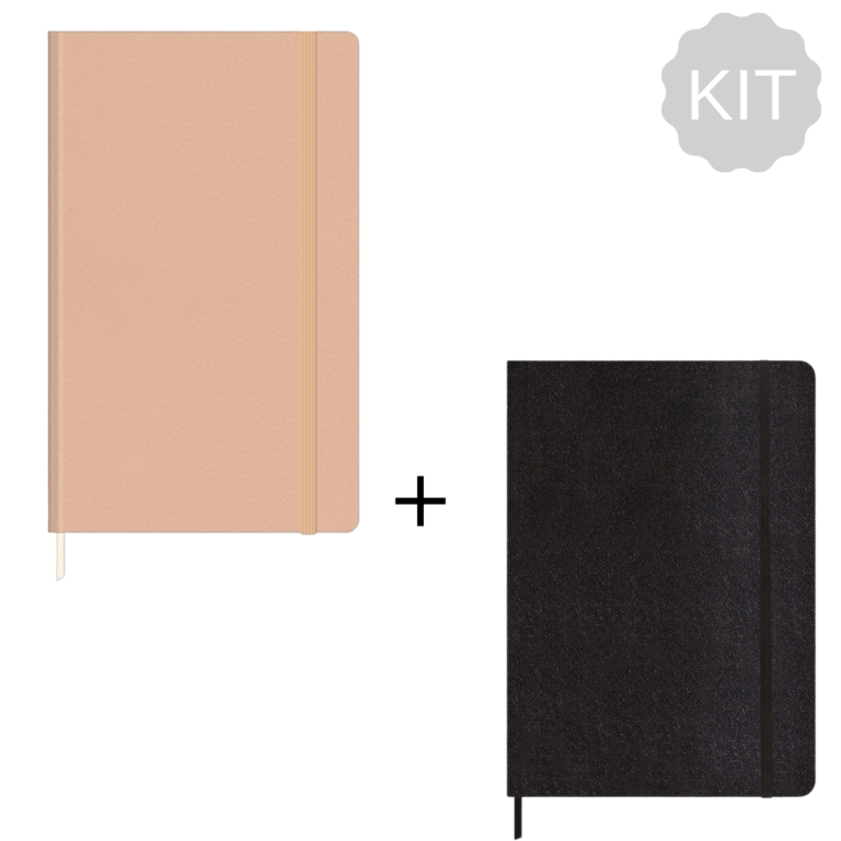 Kit Libretas Cosidas Cambridge Grande Con Líneas Café + Pequeña Sin ...